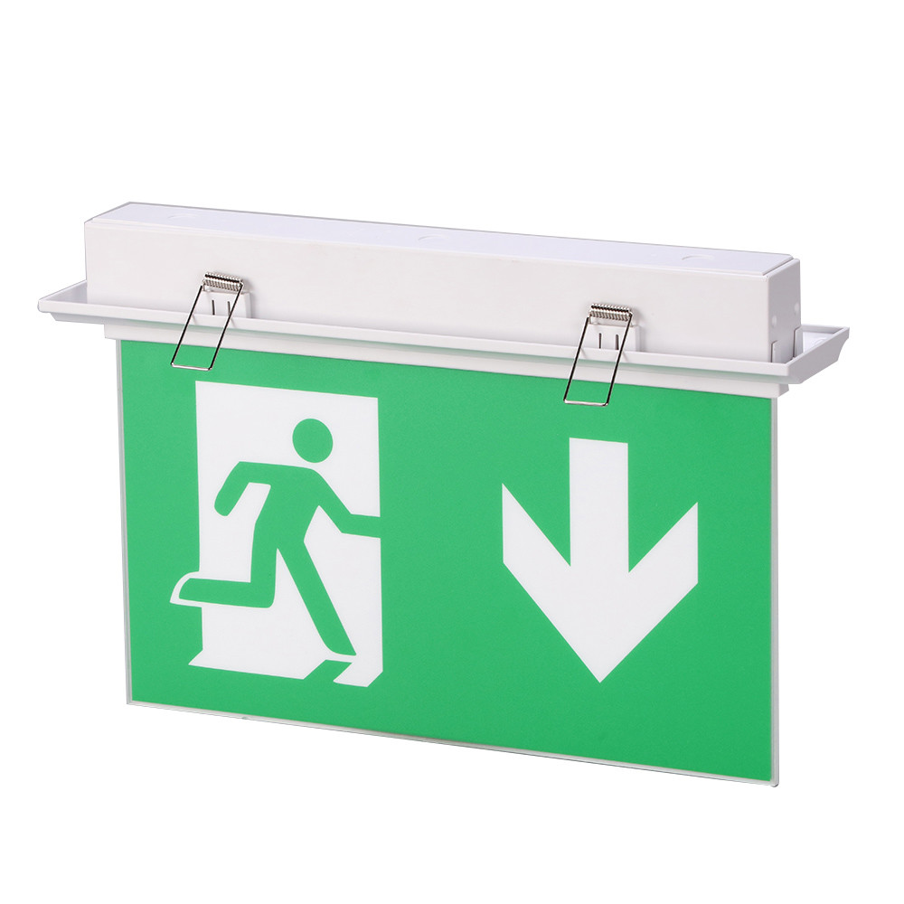 Ceiling Recessed / Hanging Maintained Double Sided Exit Signs With ABS ...
